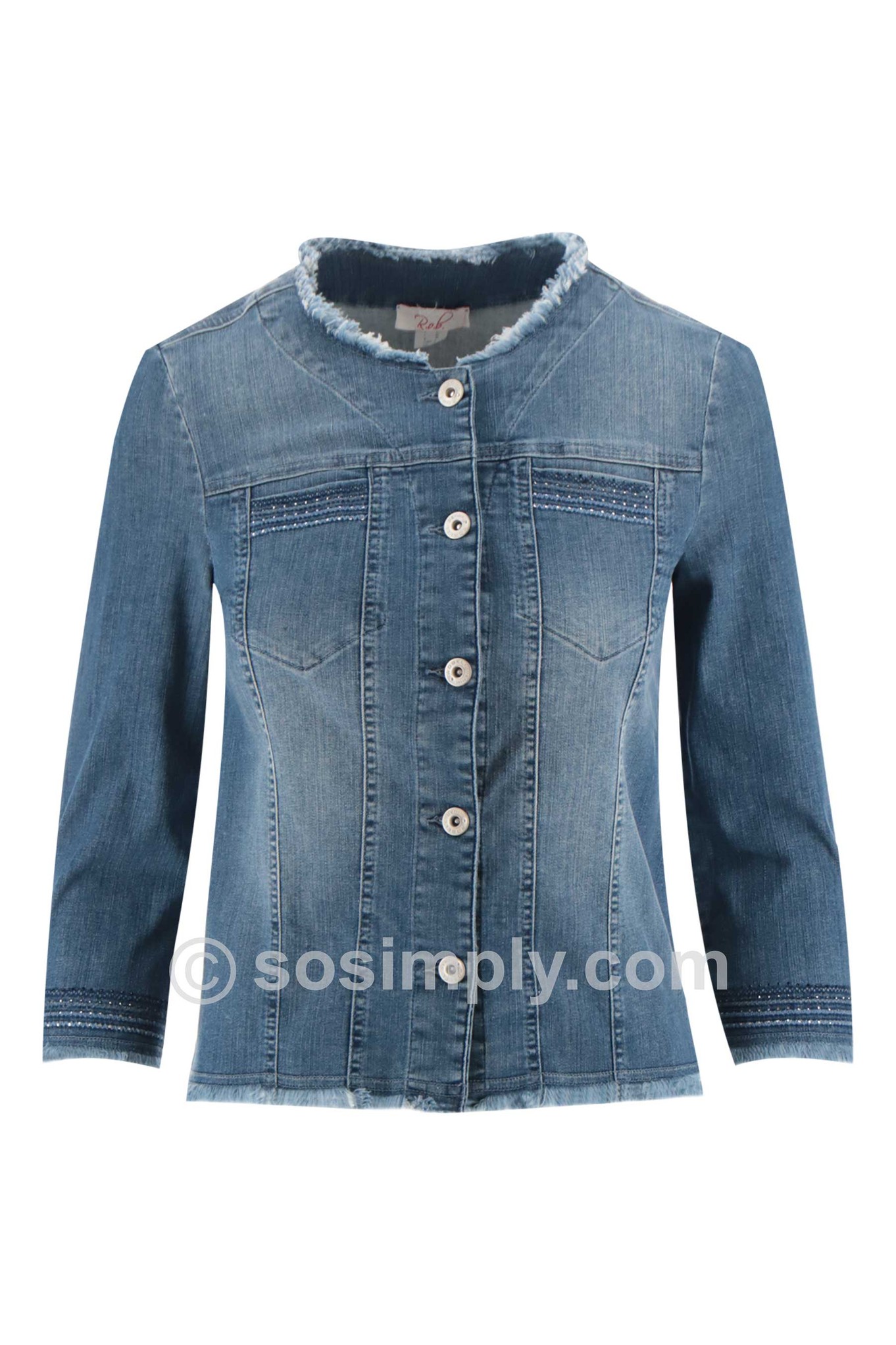Robell Josy Denim Sparkle Jacket, 57413-54159
