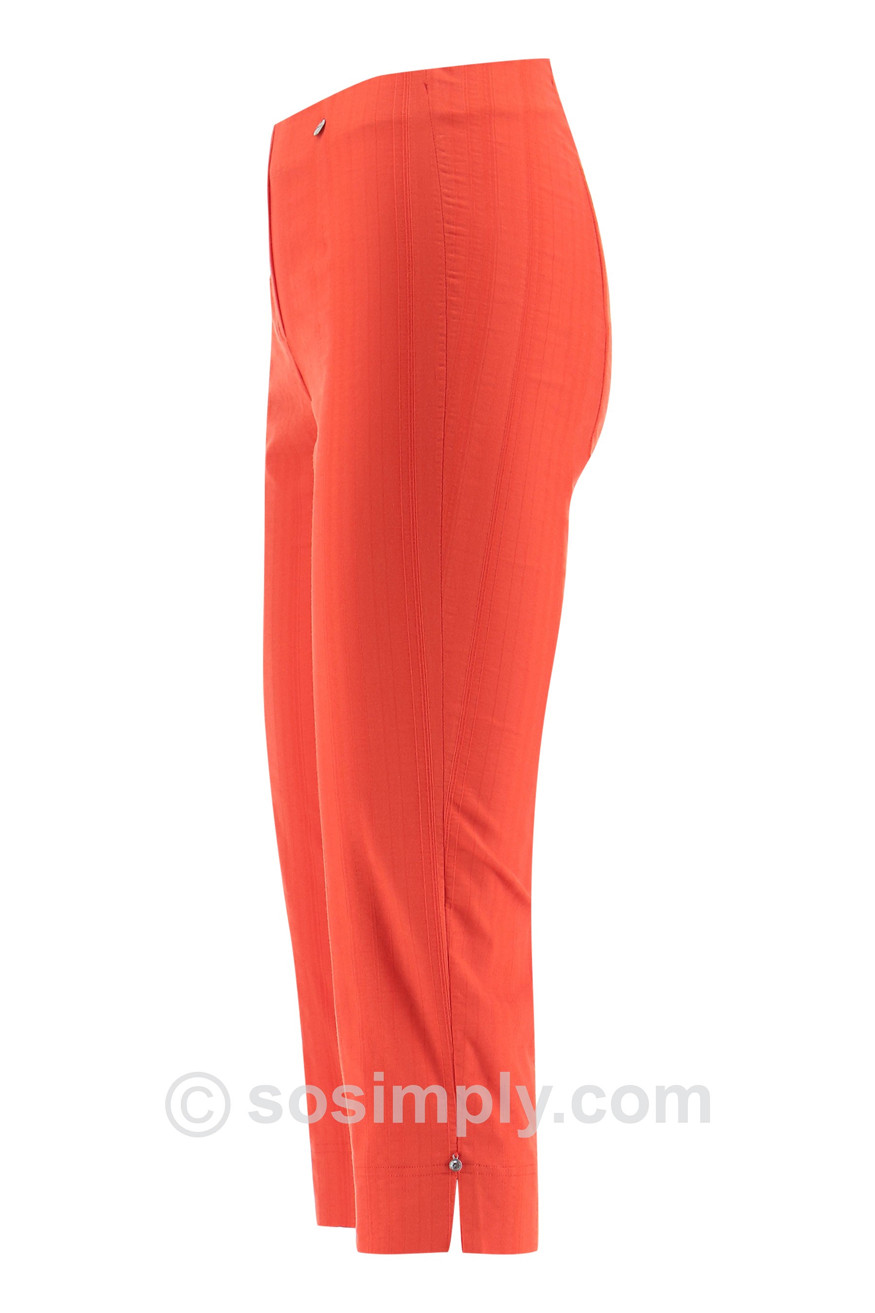 Robell Marie 07 Seersucker Crop Trouser - So Simply Robell